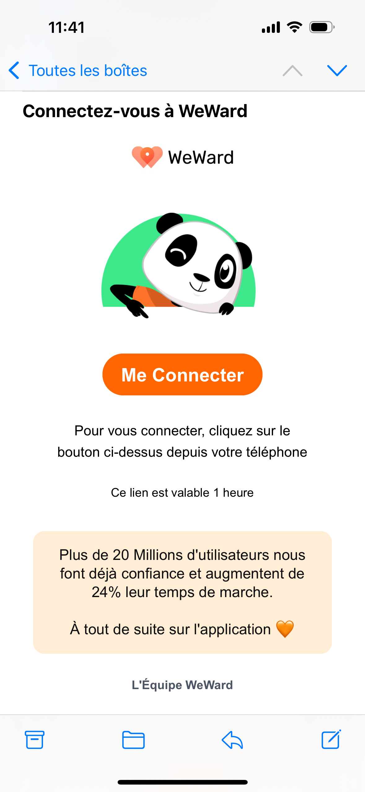 Iniciar sesión en la aplicación WeWard – WeWard